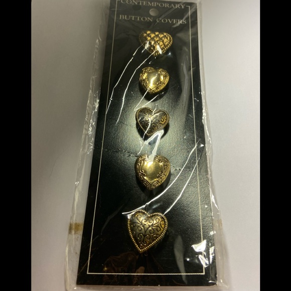 Contemporary | Accessories | 8s New 5 Vintage Hearts Snap On Button ...